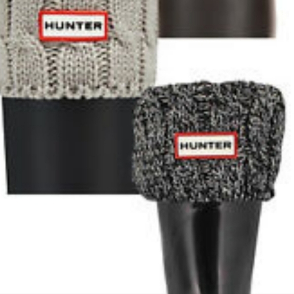 Hunter | Other | Pair Of Hunter Tall 6 Stich Cable Boot Socks Black ...